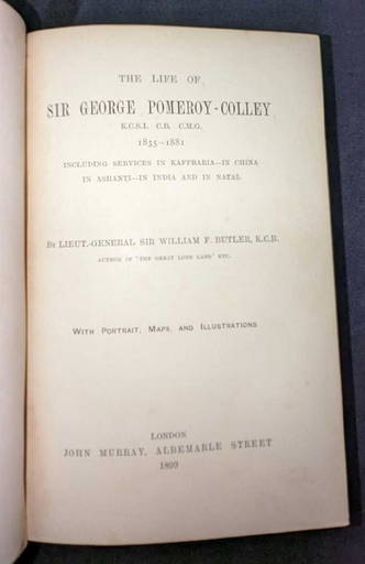 Antique Life Of George Pomeroy Colley Hardcover