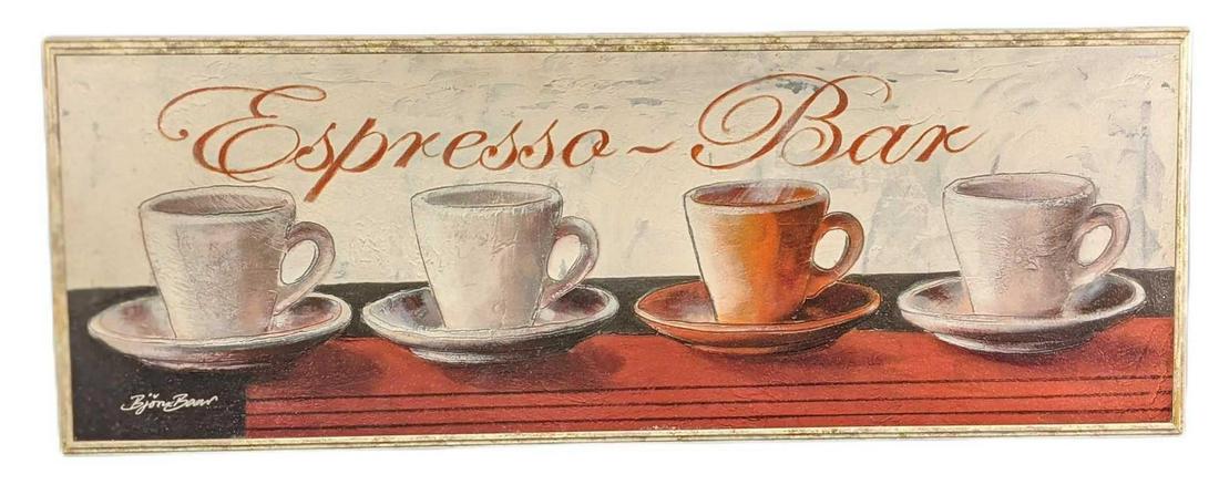 Vintage Style Expresso Bar Sign Auction