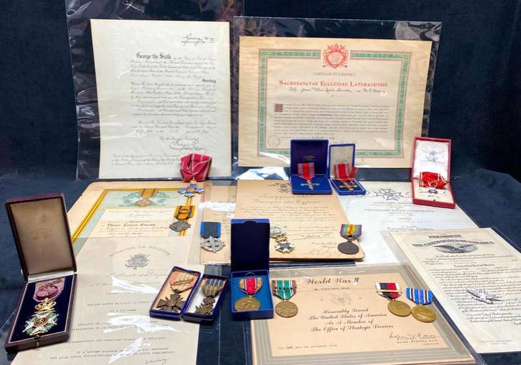 Col. Ulius Amoss Wwii Spy Oss Officer Medals