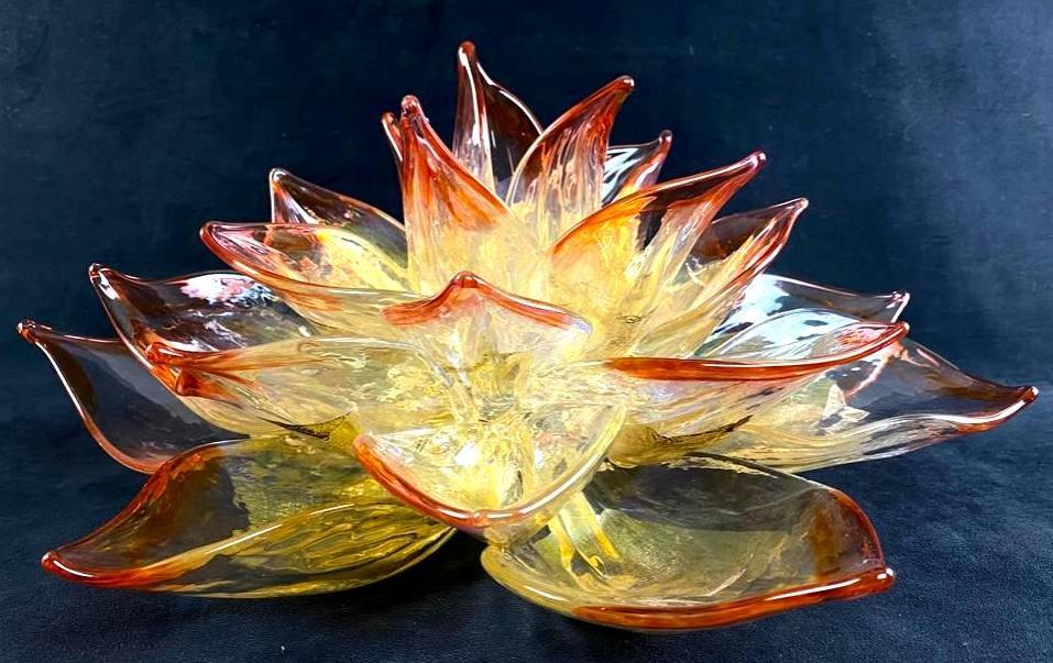 Martin Blank Glass Lotus Vase Auction