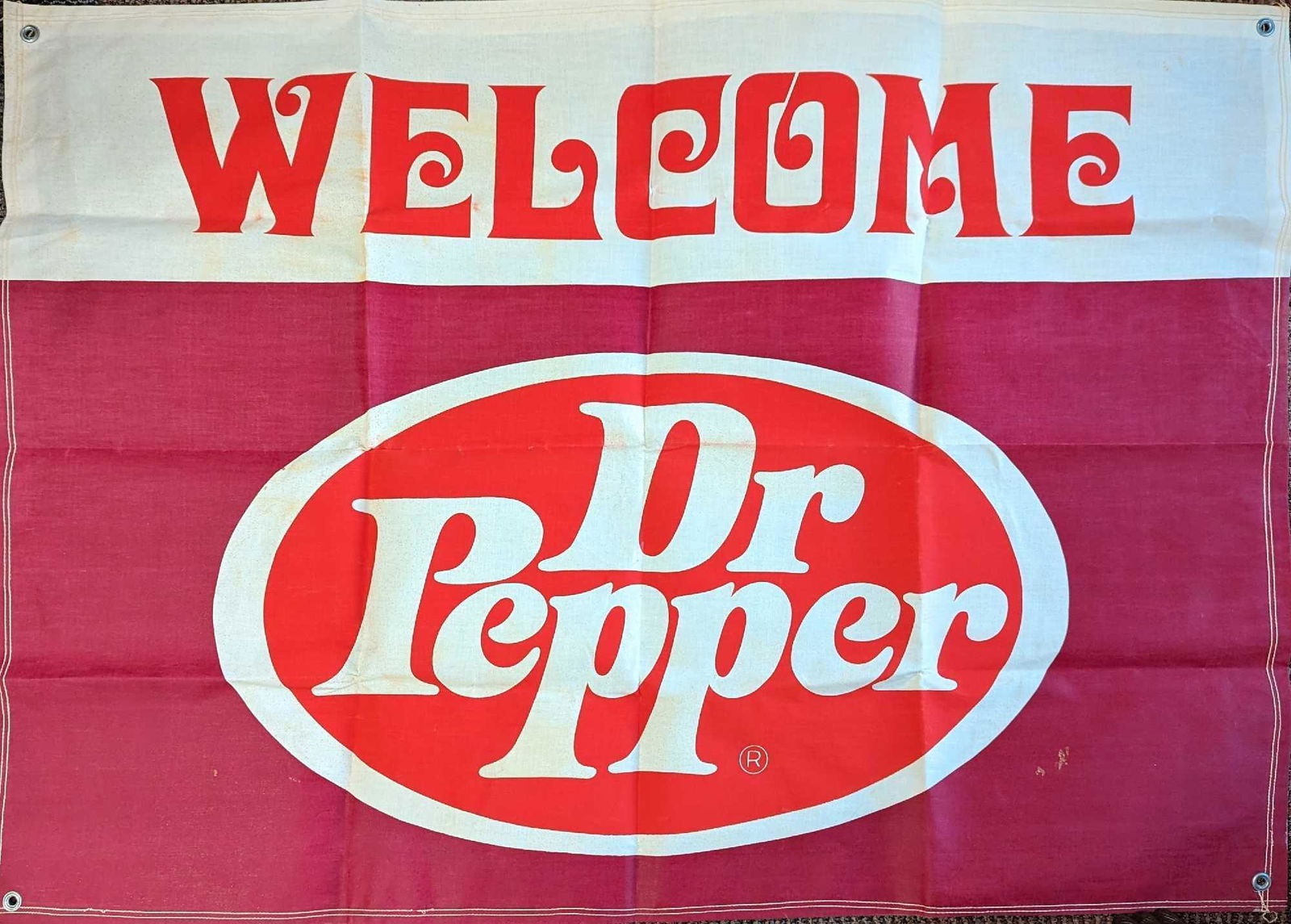 Vintage Welcome Dr Pepper Flag