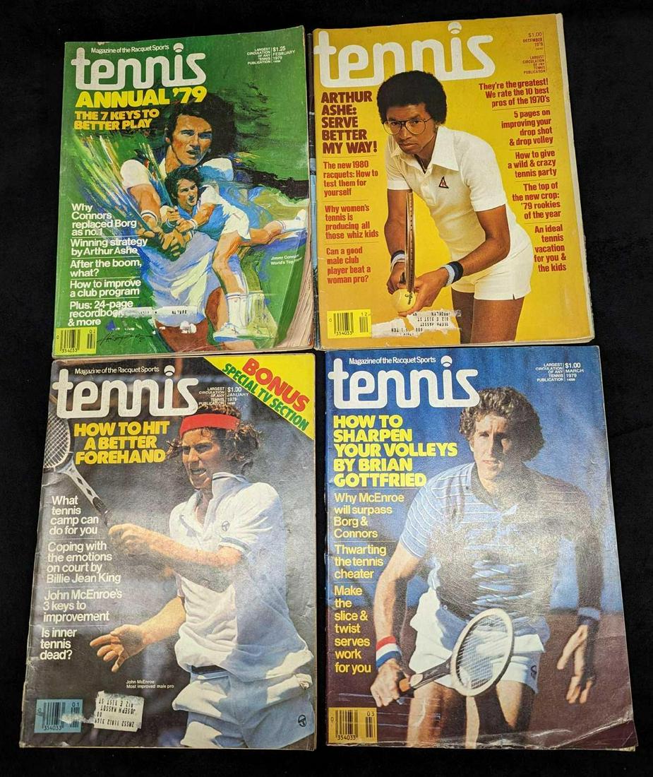 4 1979 Tennis Magazines Mcenore Ashe