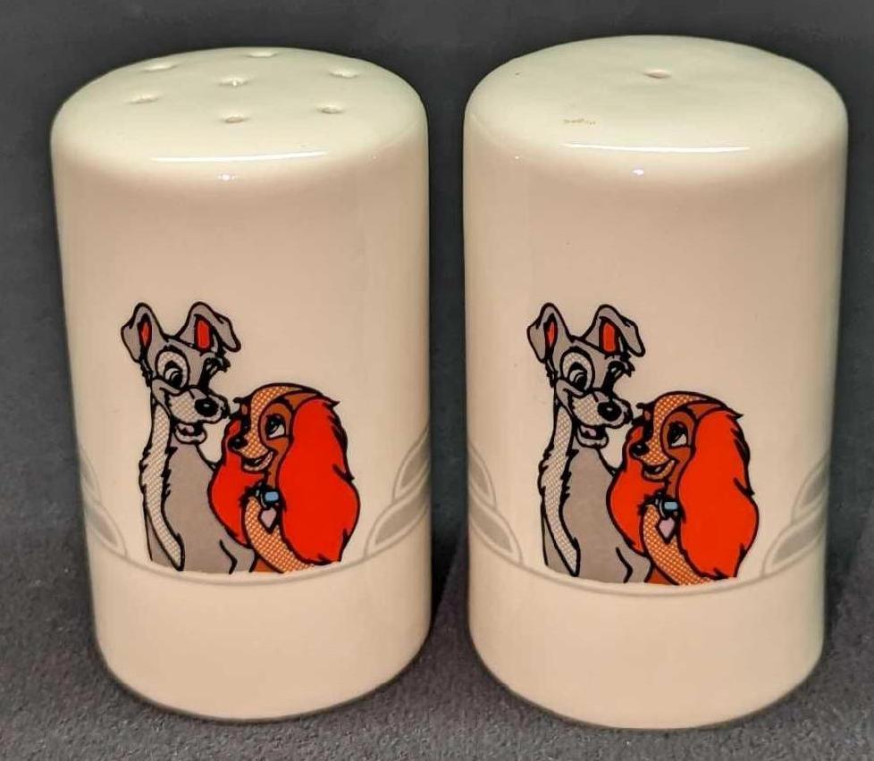 Walt Disney Lady & The Tramp Salt & Pepper Shakers A