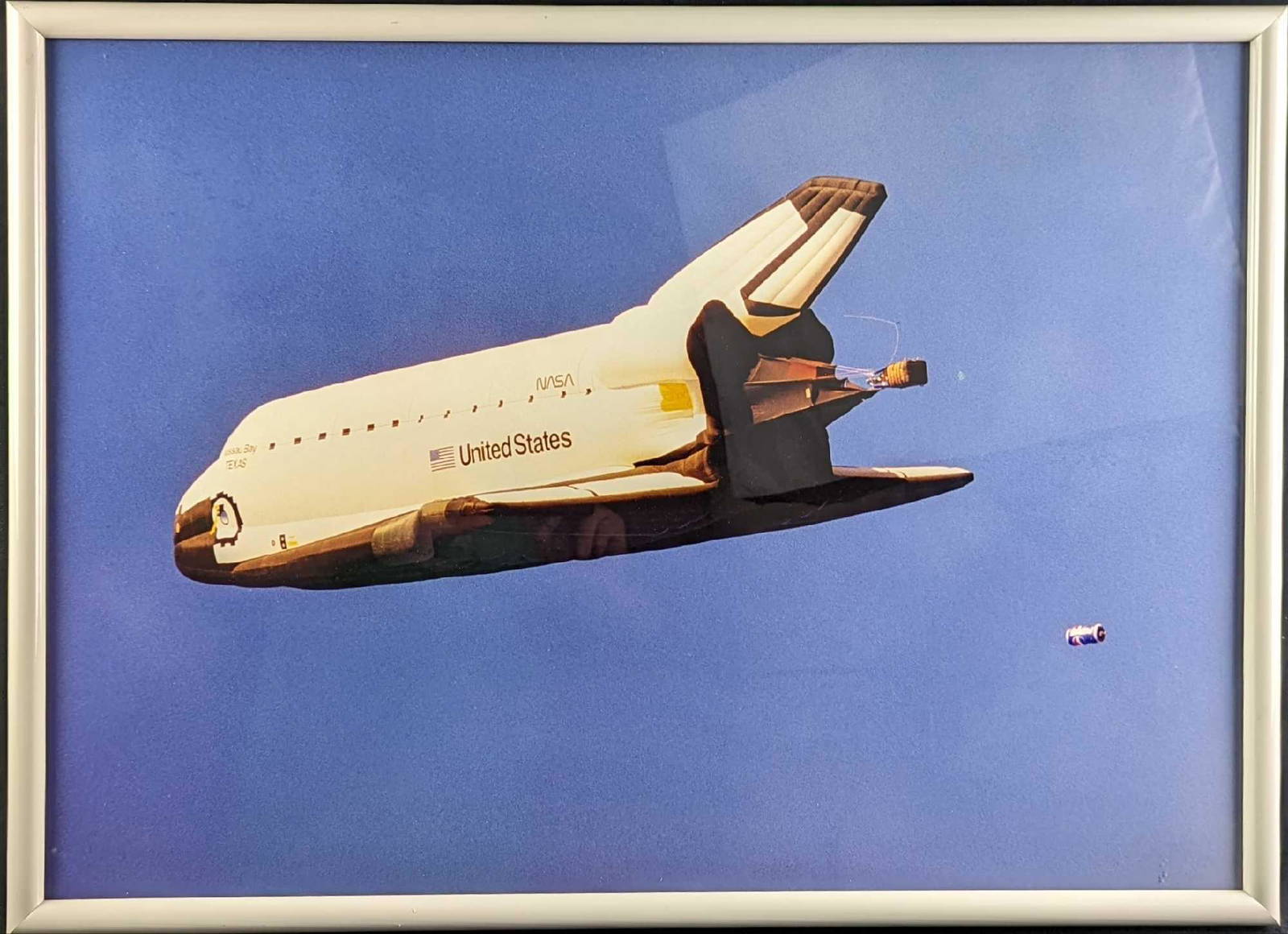 Framed Frank Juge Cigar Space Shuttle Balloon Photo Auction