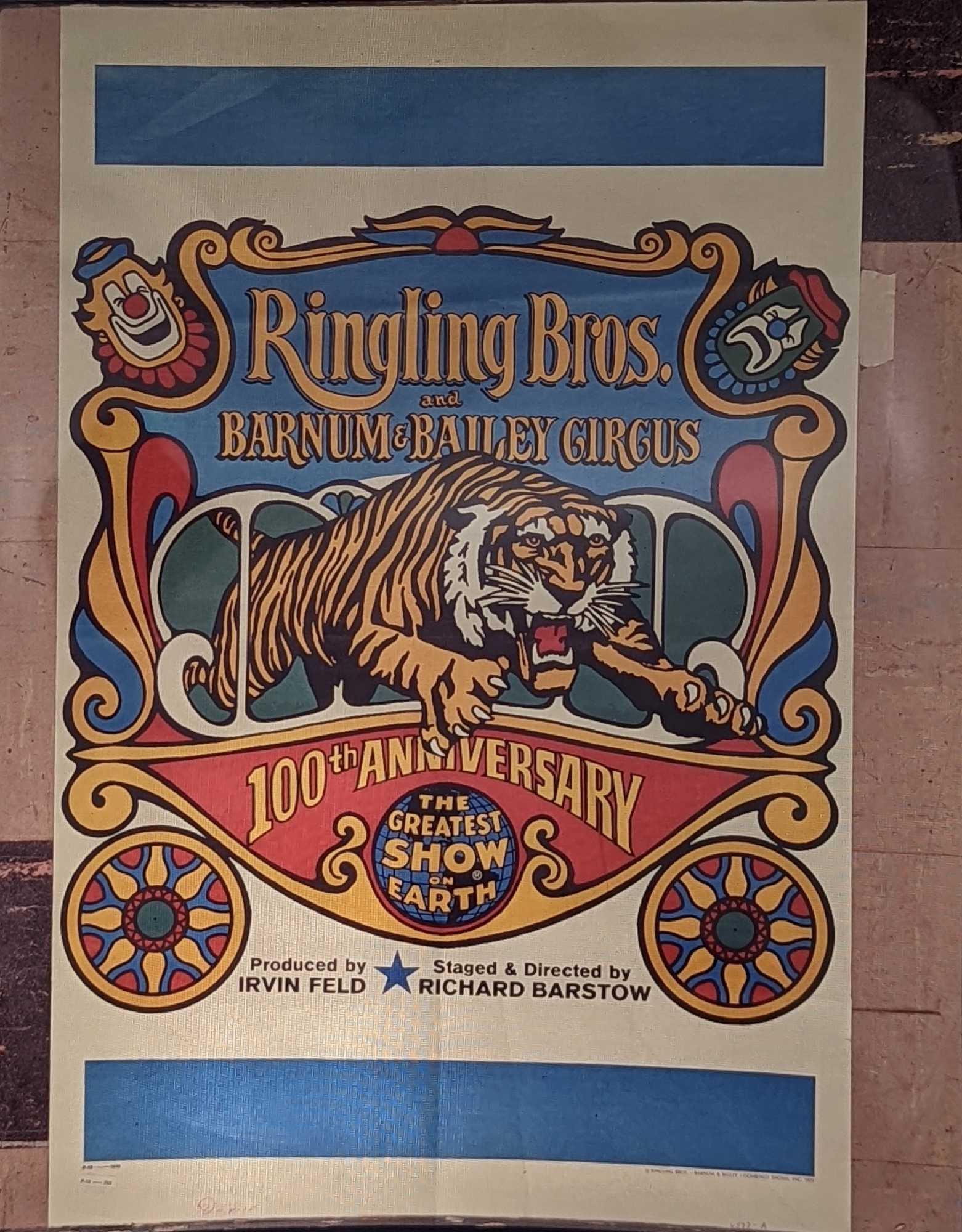 Ringling Bros Circus Poster Transparency 100th Anniversary Auction