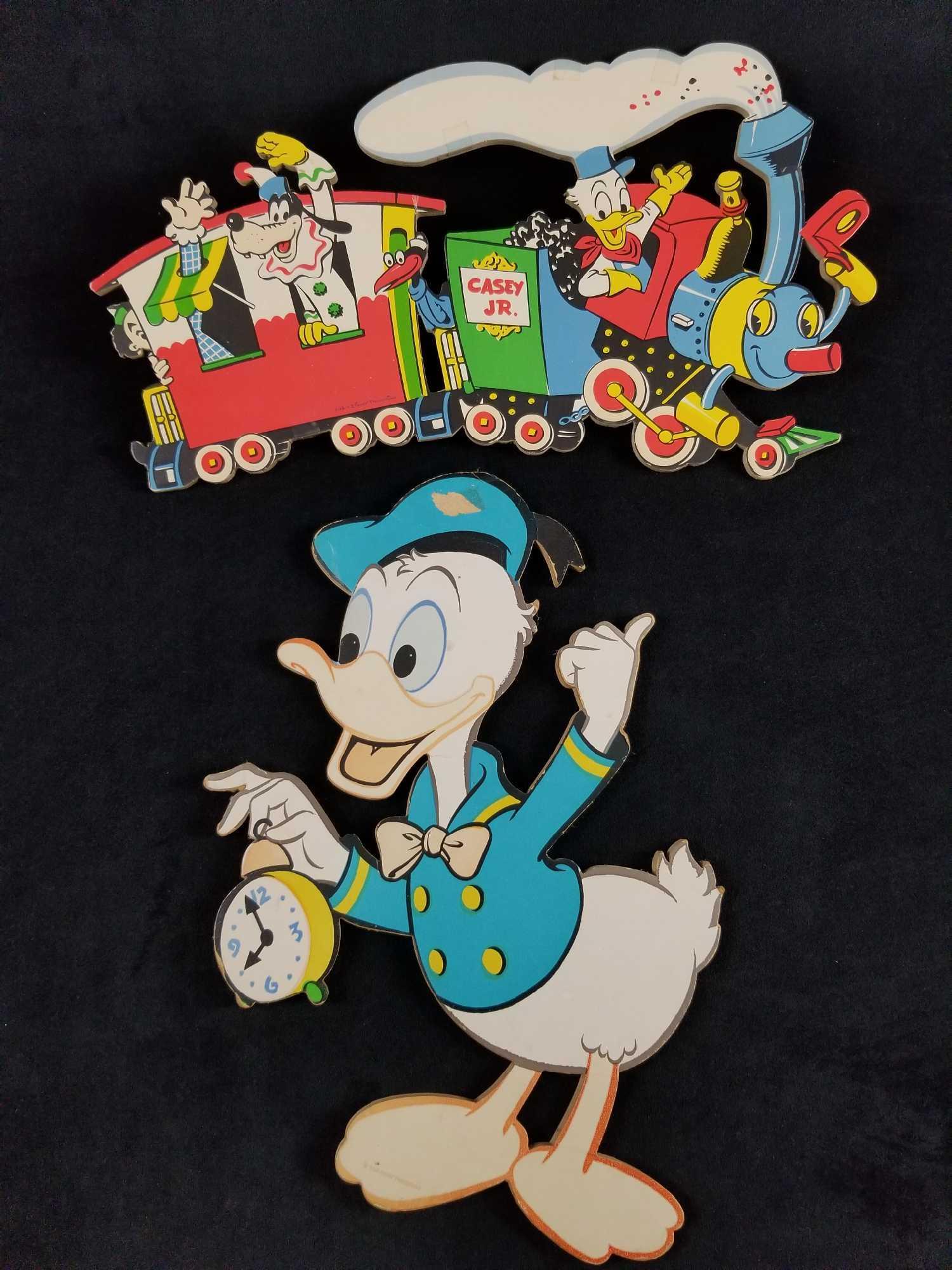 Disney Vintage 1960s Train And Donald Duck Baby Nursery Wall Decor Auction