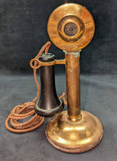 Antique Brass Western Electric Candlestick Phone