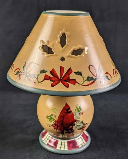Lenox Winter Greetings Everyday Candle Cardinal Lamp