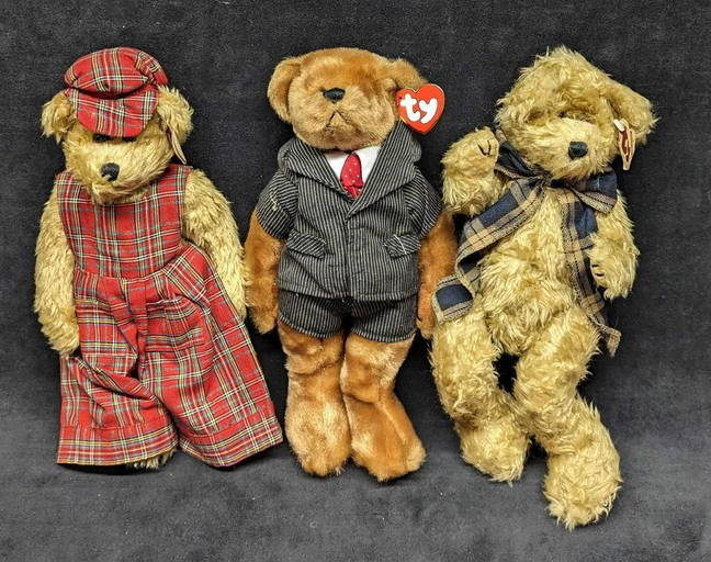 Ty Attic Treasures Collection 3 Bear Bundle