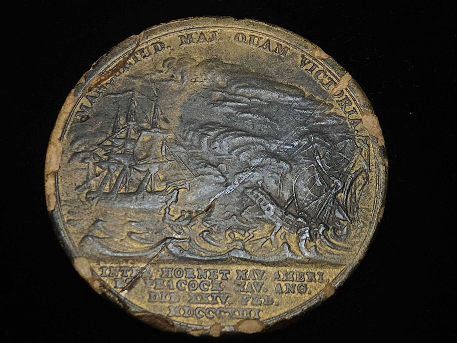 1813 Captain James Lawrence " Capture Of The Peacock" Medal Prototype ...
