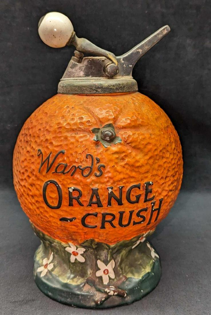 Antique Ward's Orange Crush Soda Syrup Dispenser Auction