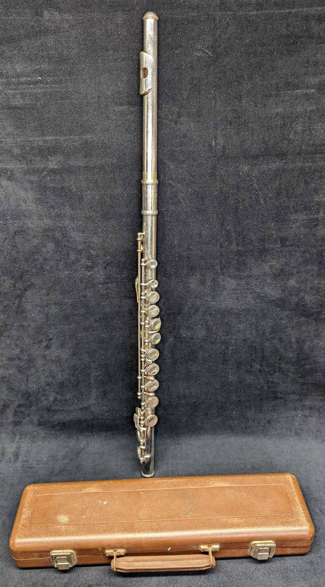 Vintage F.e. Olds Ambassador Flute Silver With Case Auction