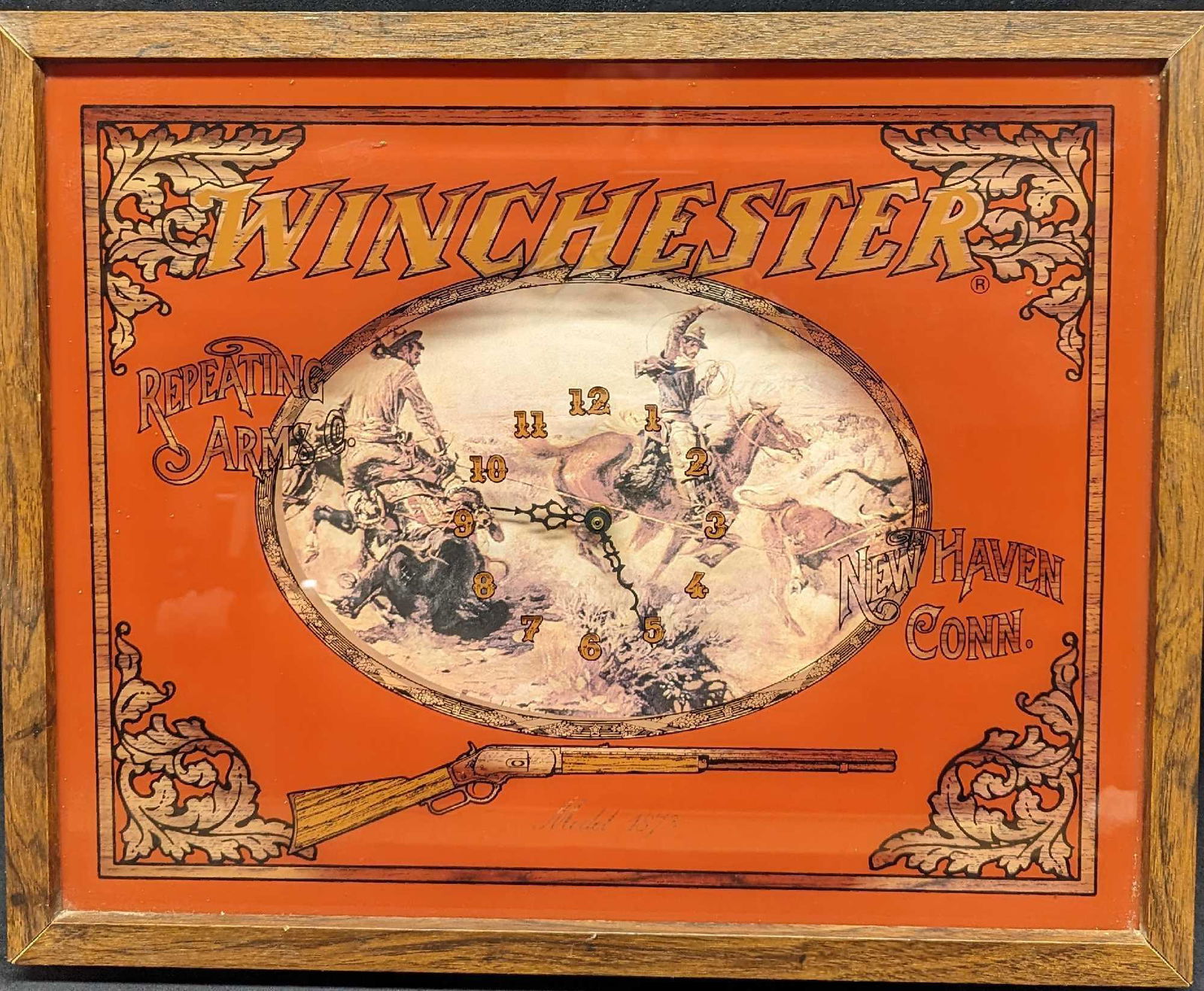 Vintage Winchester Model 1873 Cowboy Clock