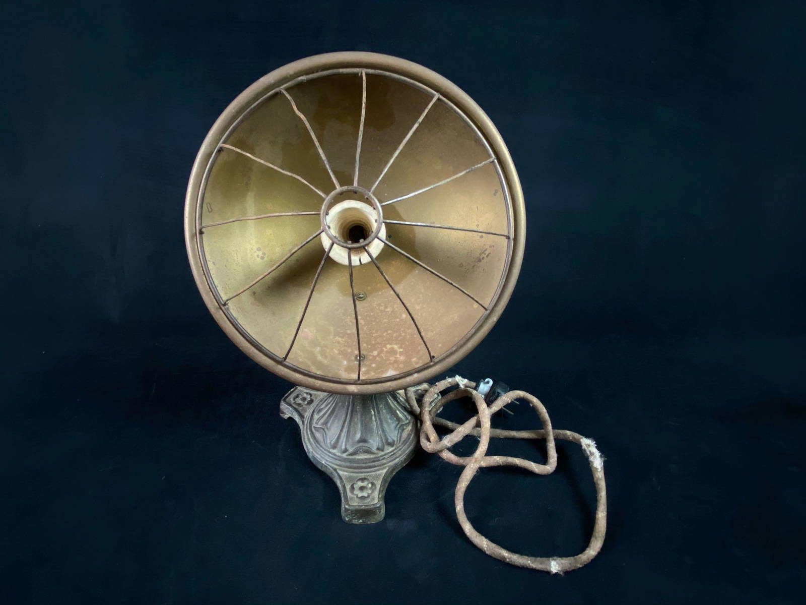 Antique Victorian Electric Space Heater - Copper Reflector - Cast Iron ...