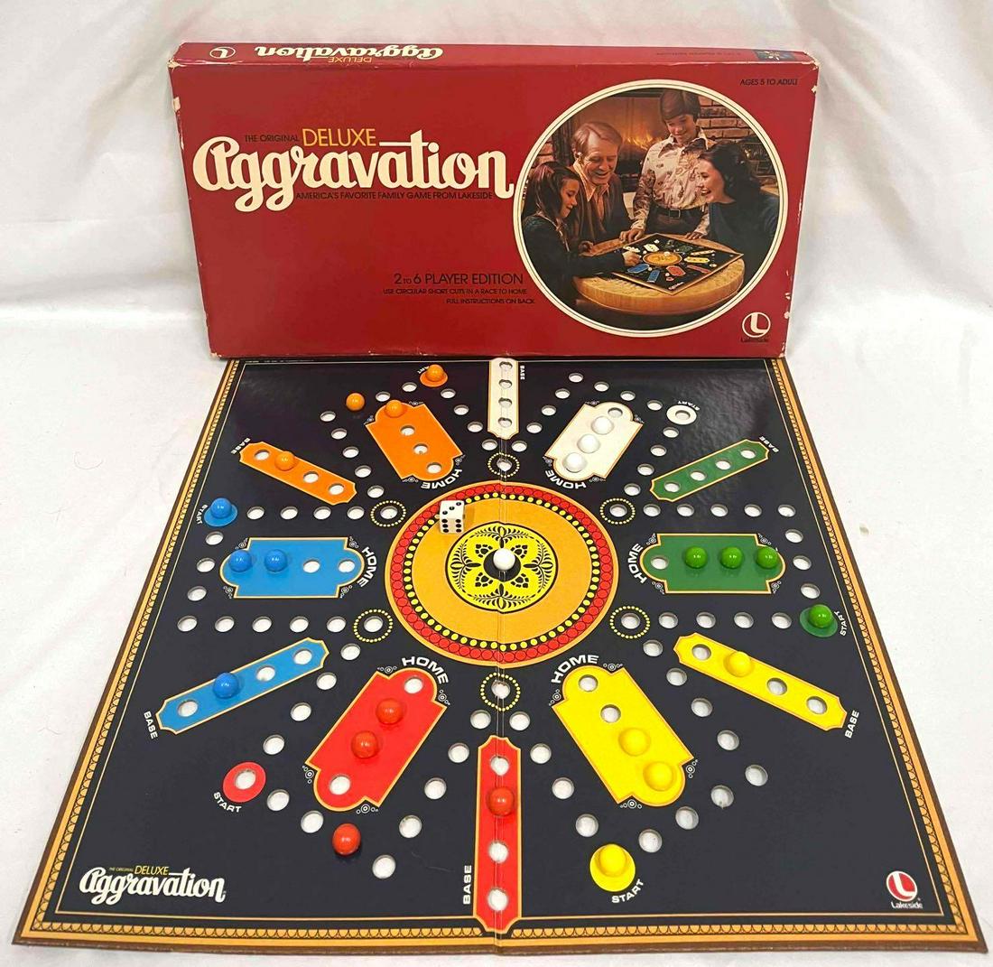 Vintage Original Deluxe 1977 Aggravation Board Game