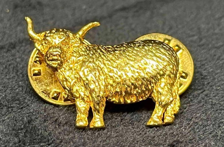 Gold Colored Bull Pin