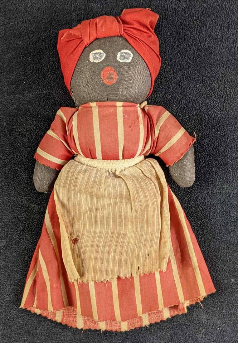Vintage Black Americana Handmade Cloth Mammy Doll Auction