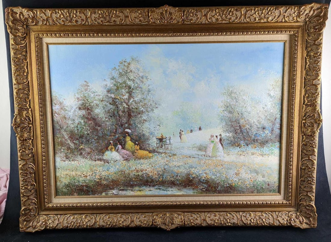 Dubois Impressionist Style Oil Painting On Canvas Auction