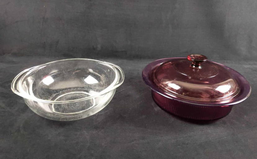 Two Pyrex And Vision Glass Cookware