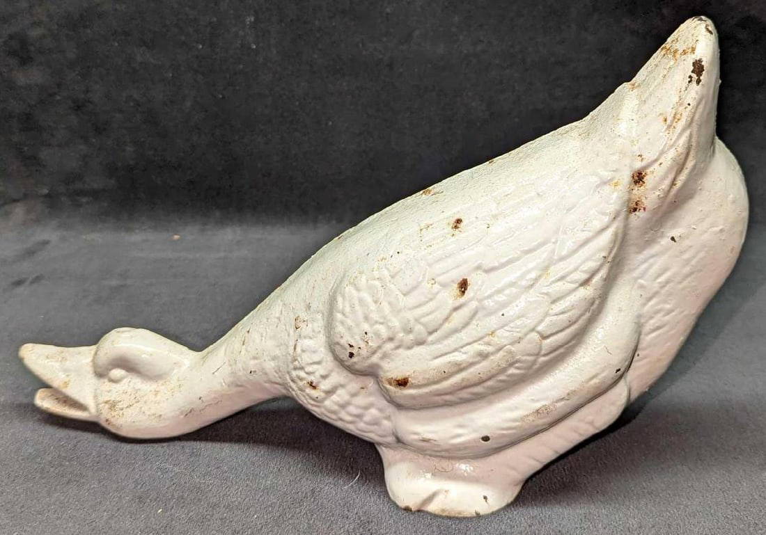 Vintage Cast Iron Goose Door Stop Auction