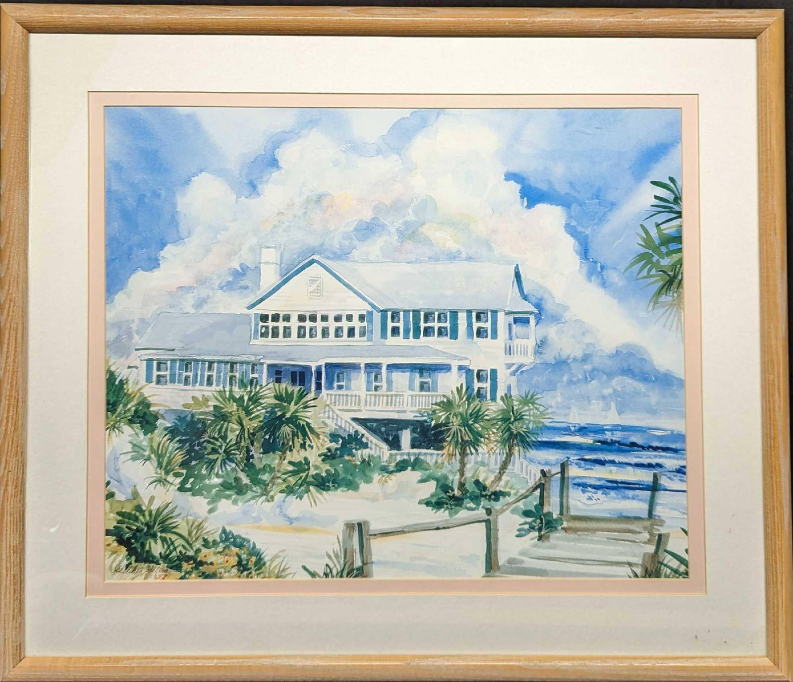 Framed Gretchen Williams Disney Vero Beach Resort Print Auction