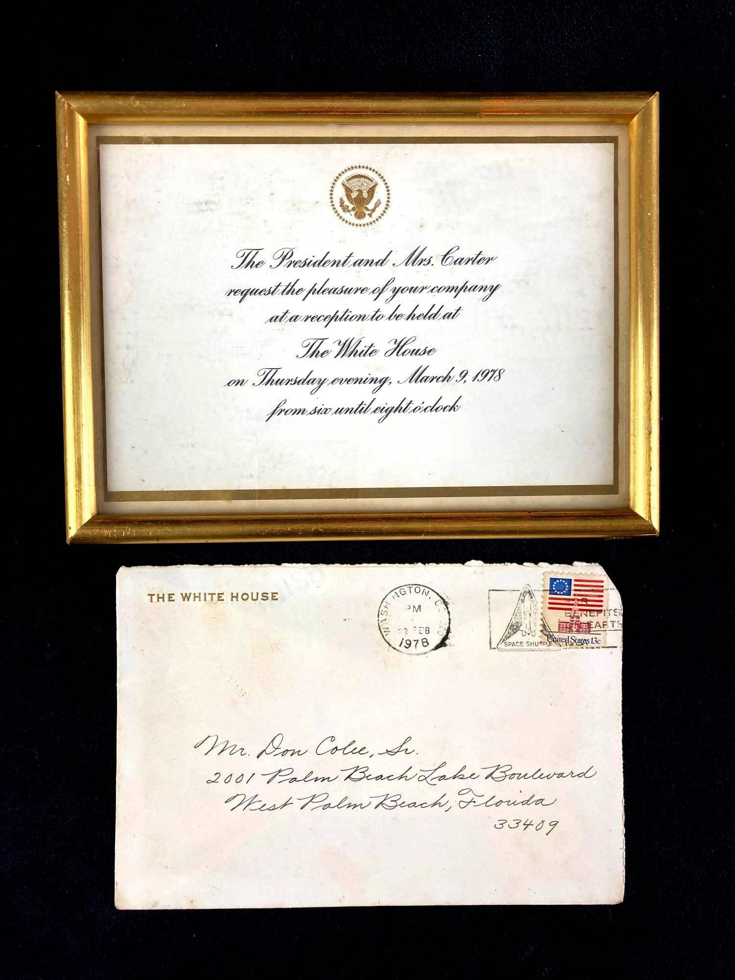 White House Jimmy Carter Invitation 1978 Auction