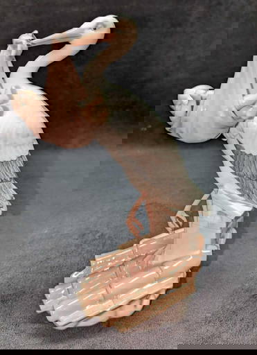 Retired Lladro New Arrival Baby & Stork Figurine