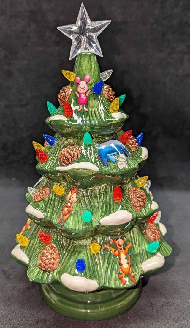 Disney Retro Ceramic Light-up Tree Theme Parks Auction