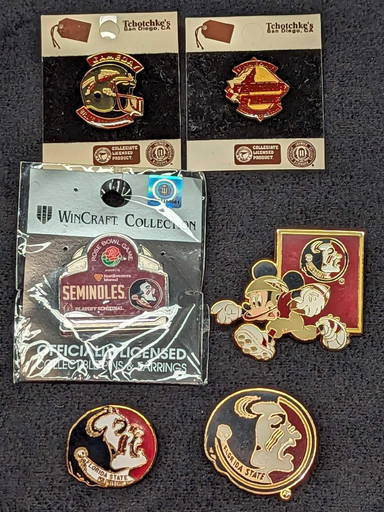 6 Fsu Seminoles Football Pins F18