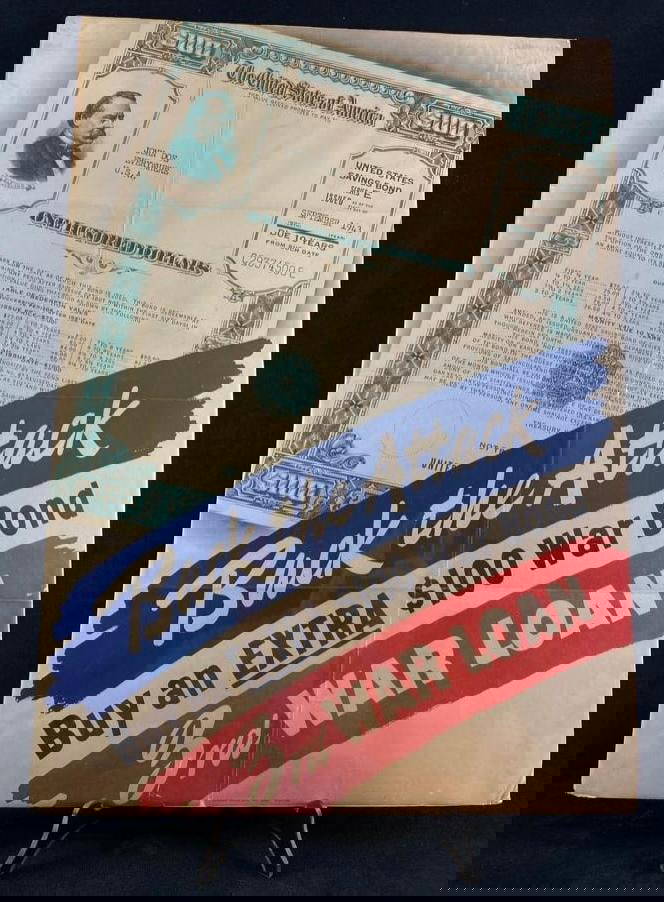 "back The Attack" Wwii War Bonds Poster - Original Auction