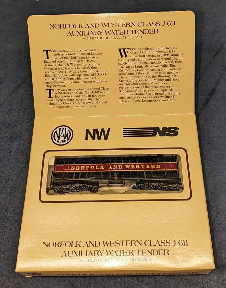 Bachmann Norfolk & Western Auxiliary Water Tender Ho Scale