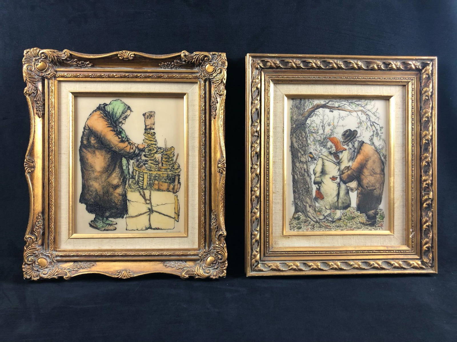 Pair Of Vintage Artini Engravings Signed Jacob Samuels Auction