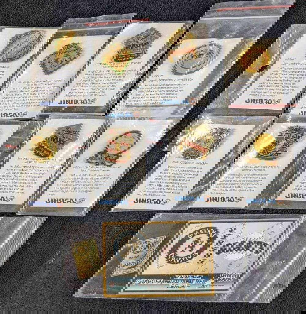 Unocal 76 Baseball & Bonus Granny Goose Athletics Pins Auction