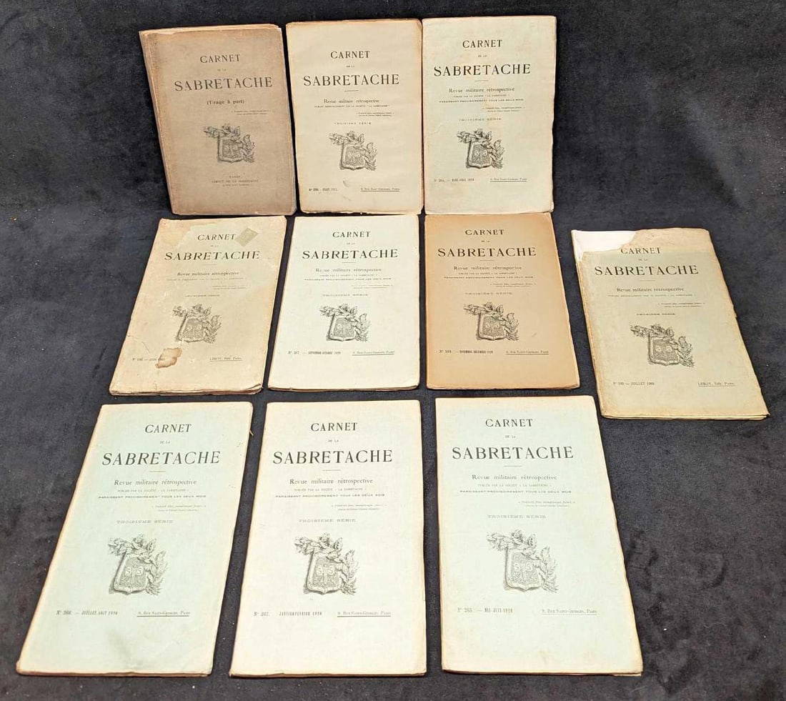 Lot Of 10 Carnet De La Sabretache French Magazines Auction