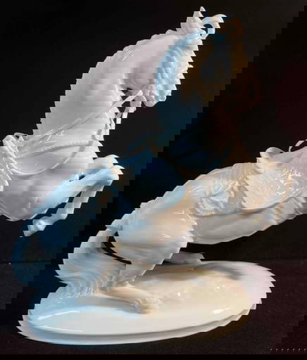 Augarten Wien White Porcelain Decorative Horse Sculpture Made In Vienna