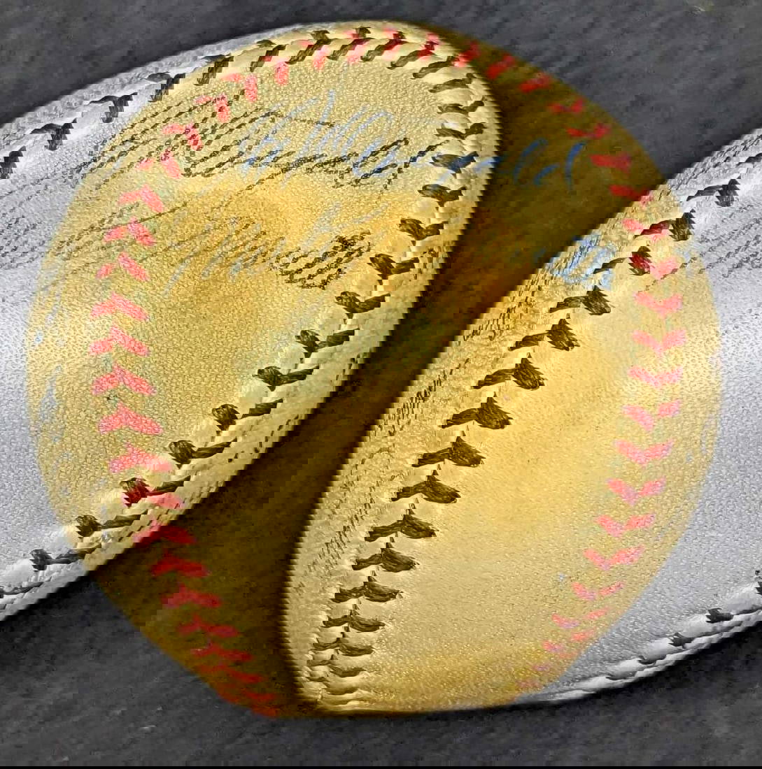 1952 New York Yankees Autographed Baseball Auction