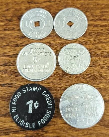 Vintage Tax Comission & Food Stamp Credit Tokens - Oct 31, 2023 | Rapid ...
