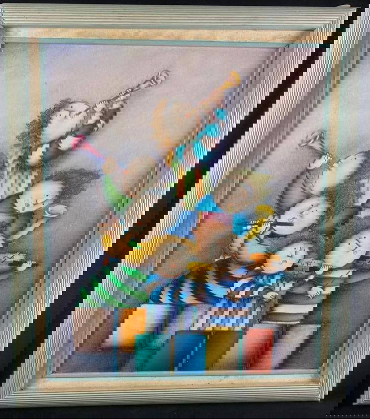 J. Roybal Signed Oil Painting Auction