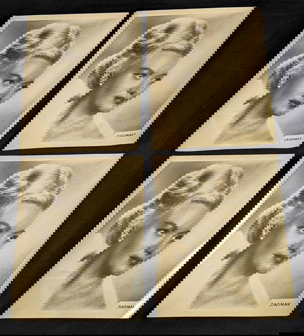 4 Black & White Publicity Photos Of Actress Dagmar Auction