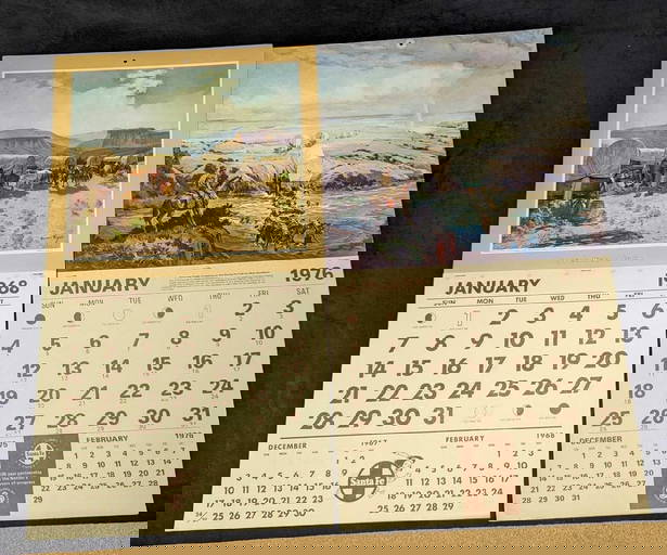 2 Santa Fe 1976 & 1968 Wall Calendars Gundlach & Mizen