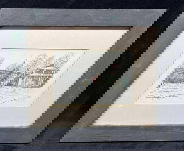 Framed Clark M. Goff Print Hancock, New Hampshire