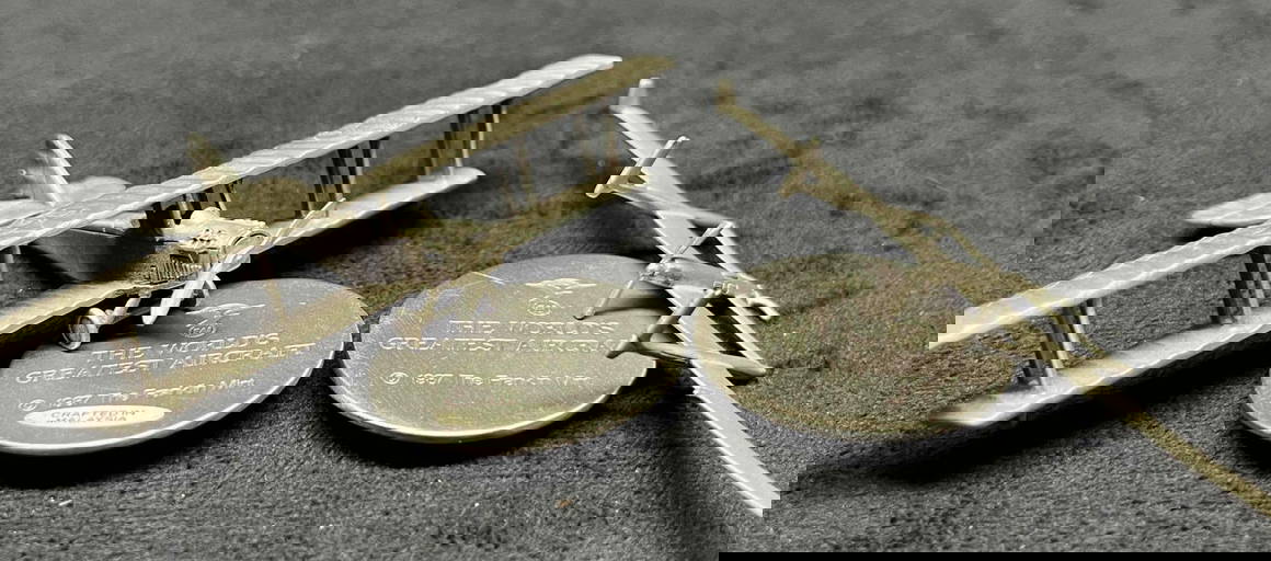 Two 1987 Discontinued Franklin Mint Pewter Aircraft Figurines Rutan ...