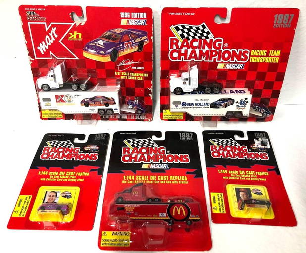 Lot Of 5 Assorted Nascar Racing Champions Collectibles 1996 Edition ...