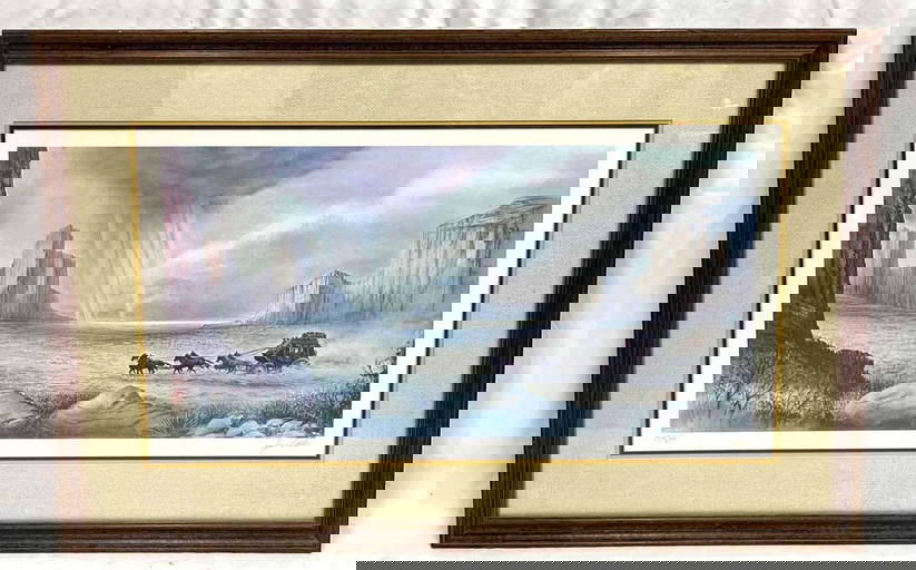 Signed & Numbered Print "the Overland Stage" By Jim Cole