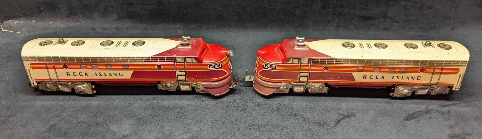 Unique Art Rock Island Diesel Locomotive Train Set O Gauge #2000 Auction