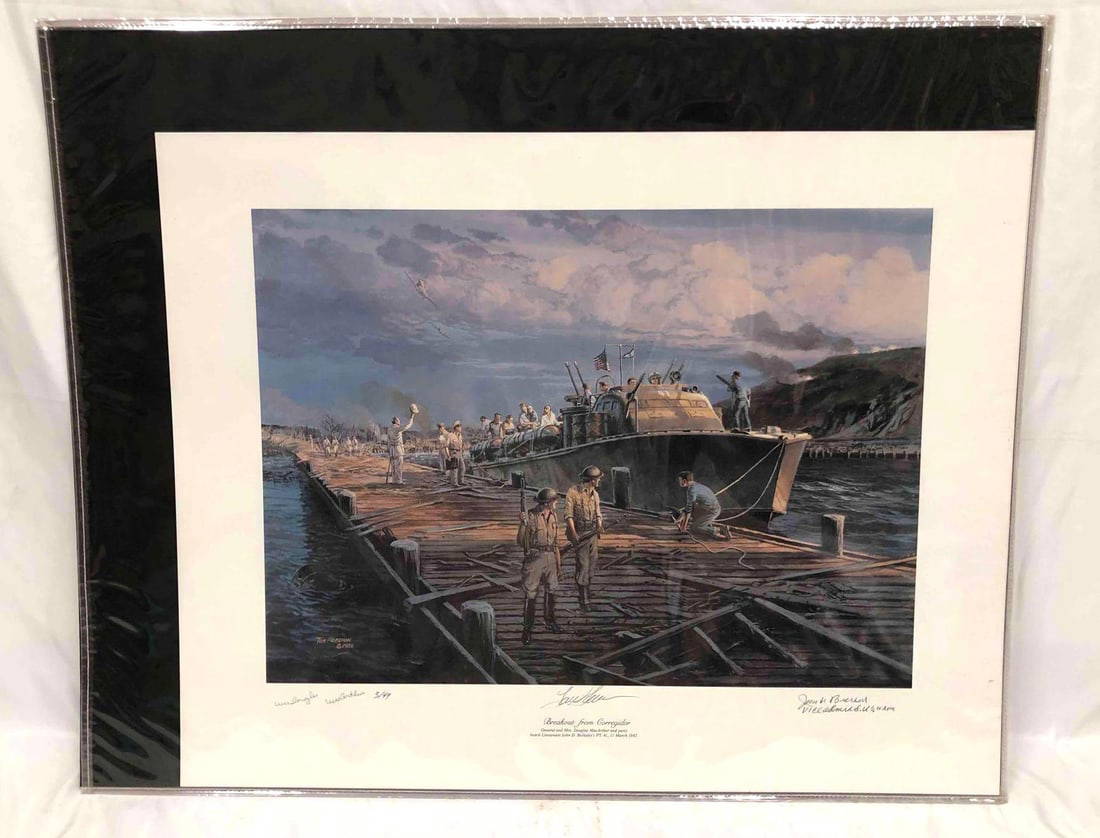 Signed & Numbered Print "breakout From Corregidor" By Tom Freeman Auction