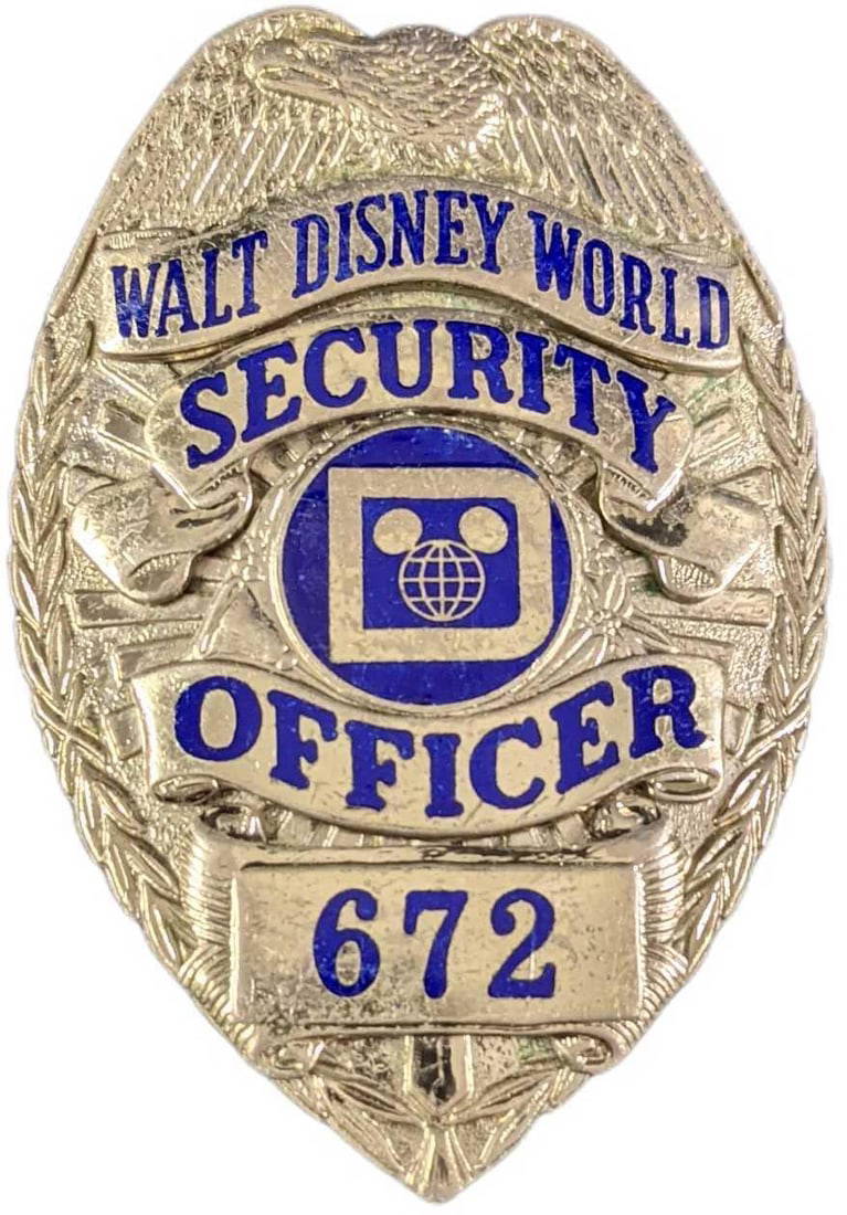Early 1980s Disney World Security Metal Badge Auction