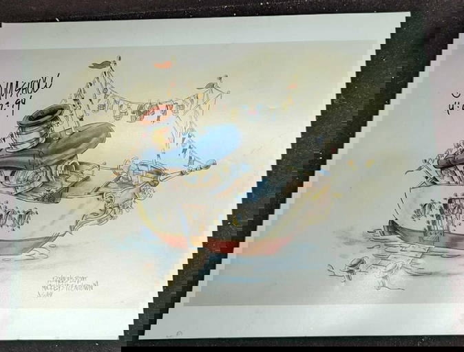 Autographed Jim Shull Toontown Concept Art Photo Print