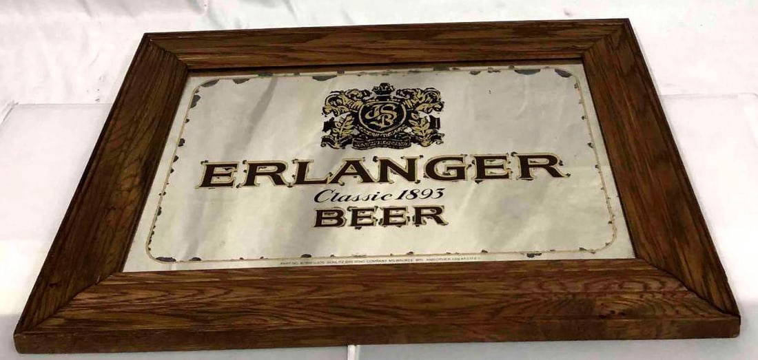 Erlanger Classic 1893 Beer Mirror Auction