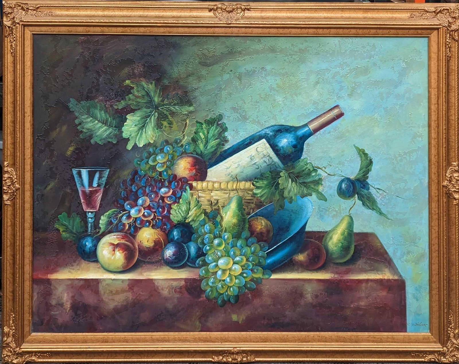 Vintage Oil On Canvas Robert Allen Wilcox Still Life Auction